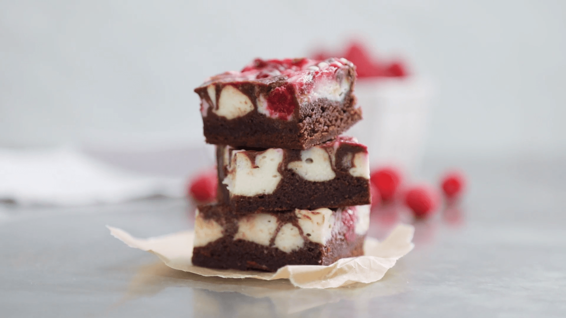 Raspberry Cheesecake Swirl Brownies | Tastemade