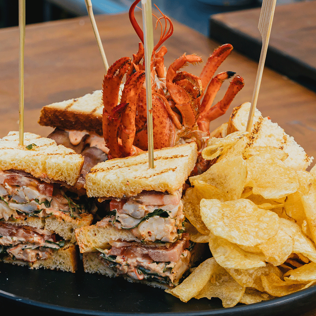 Grilled Angry Lobster Club, Charred Pepper Aioli, Grilled Bacon | Tastemade