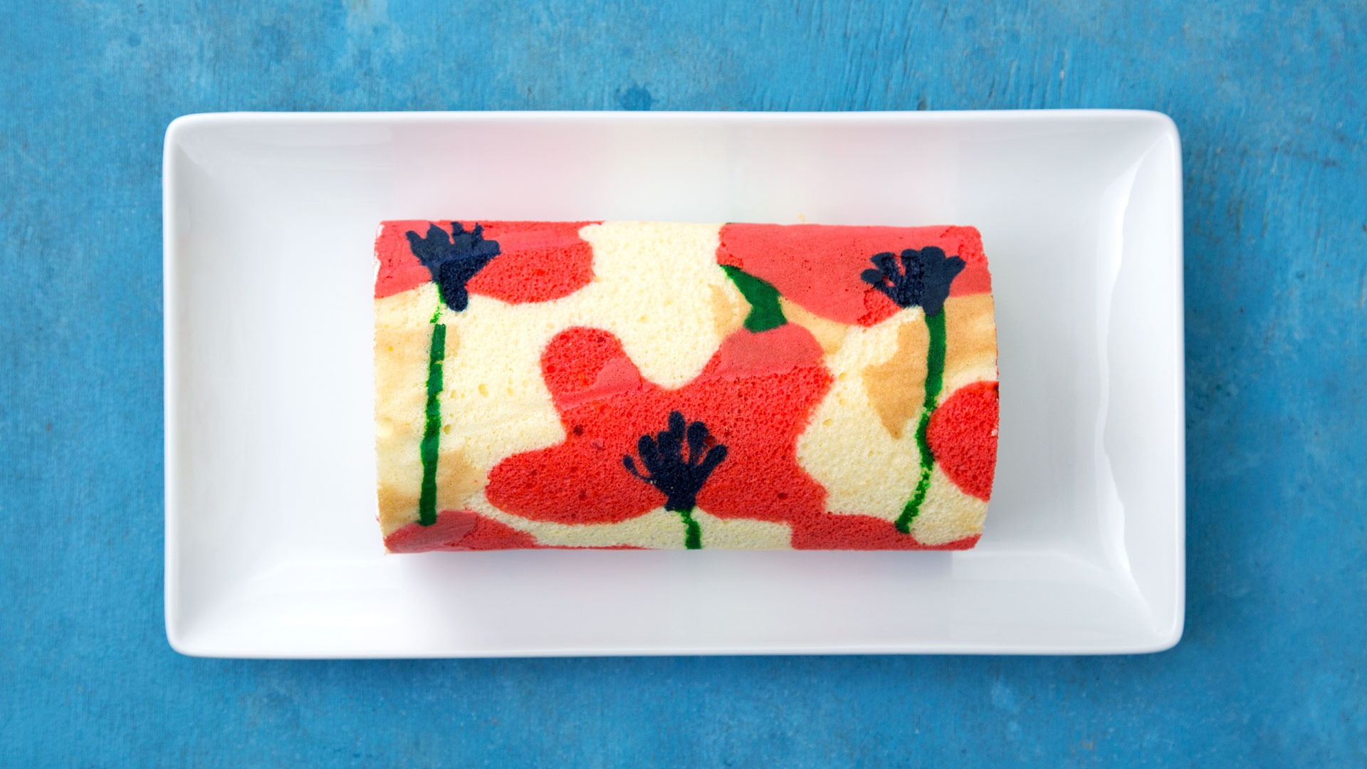 Strawberries and Cream Floral Roll Cake | Tastemade