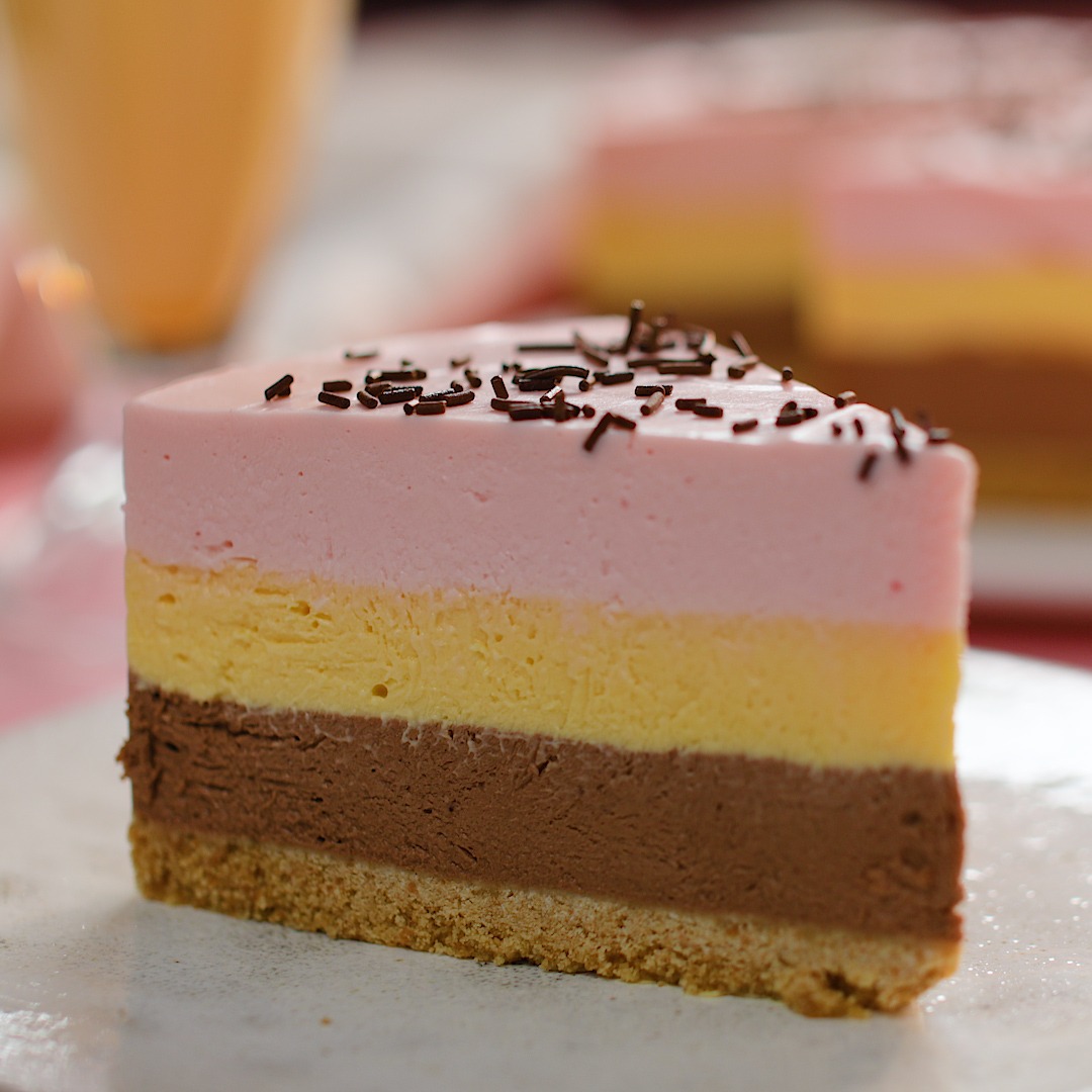 Neapolitan Nesquik Cheesecake | Tastemade