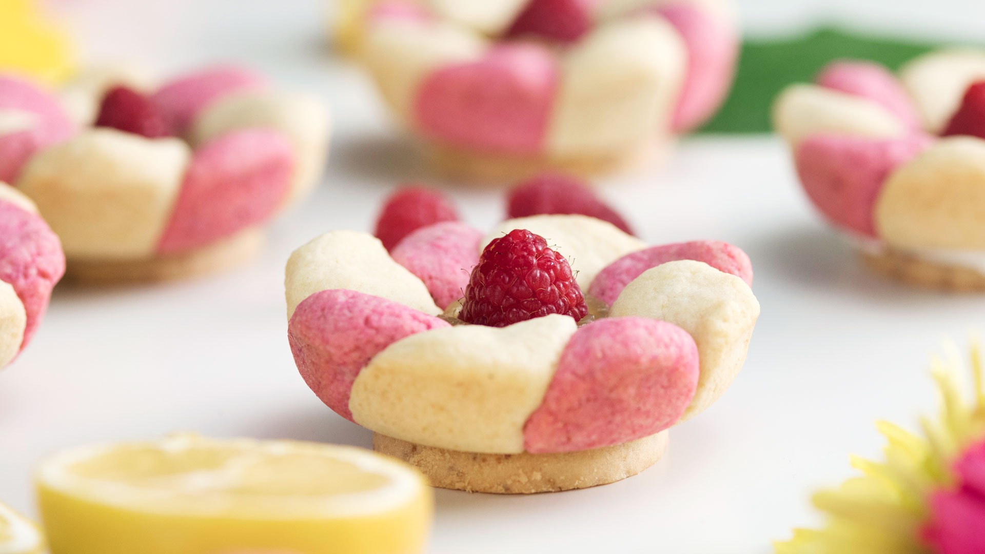 Raspberry Lemonade Flower Cookies | Tastemade