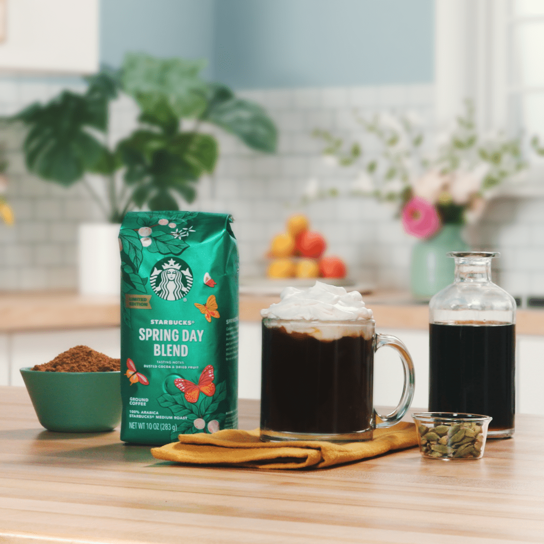 Starbucks® Spring Day Blend with Brown Sugar Cardamom Syrup & Coconut ...