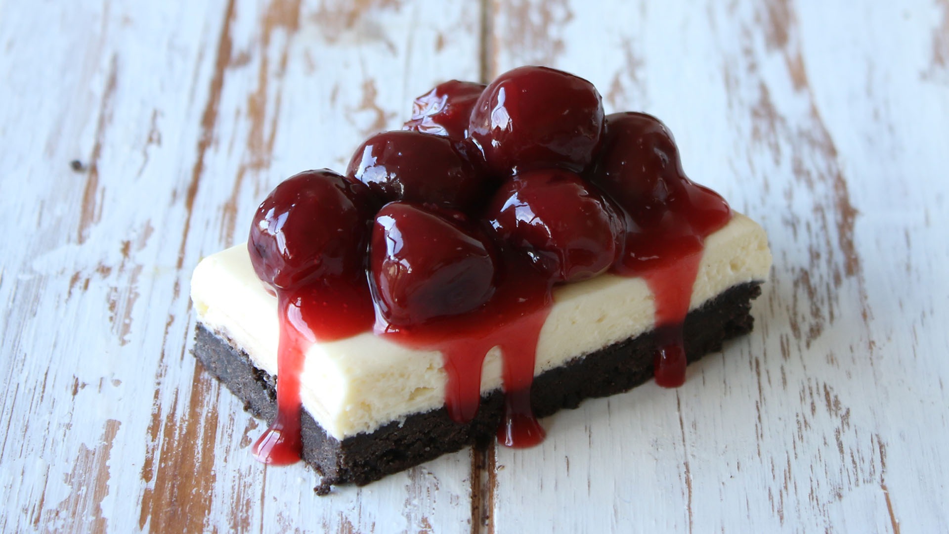 Black Bottom Cherry Cheesecake Bars | Tastemade