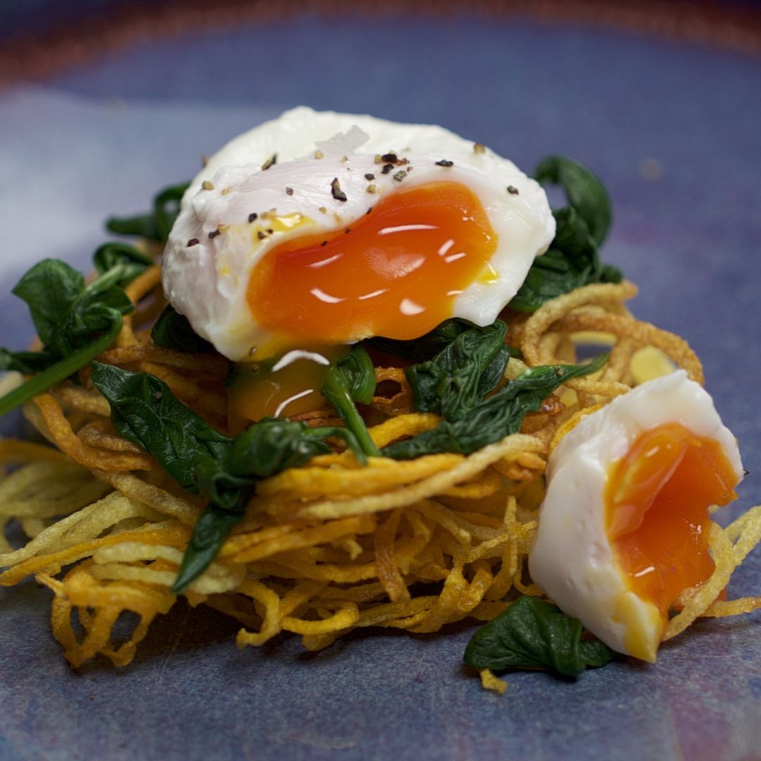 Potato Rosti with Poached Eggs | Tastemade