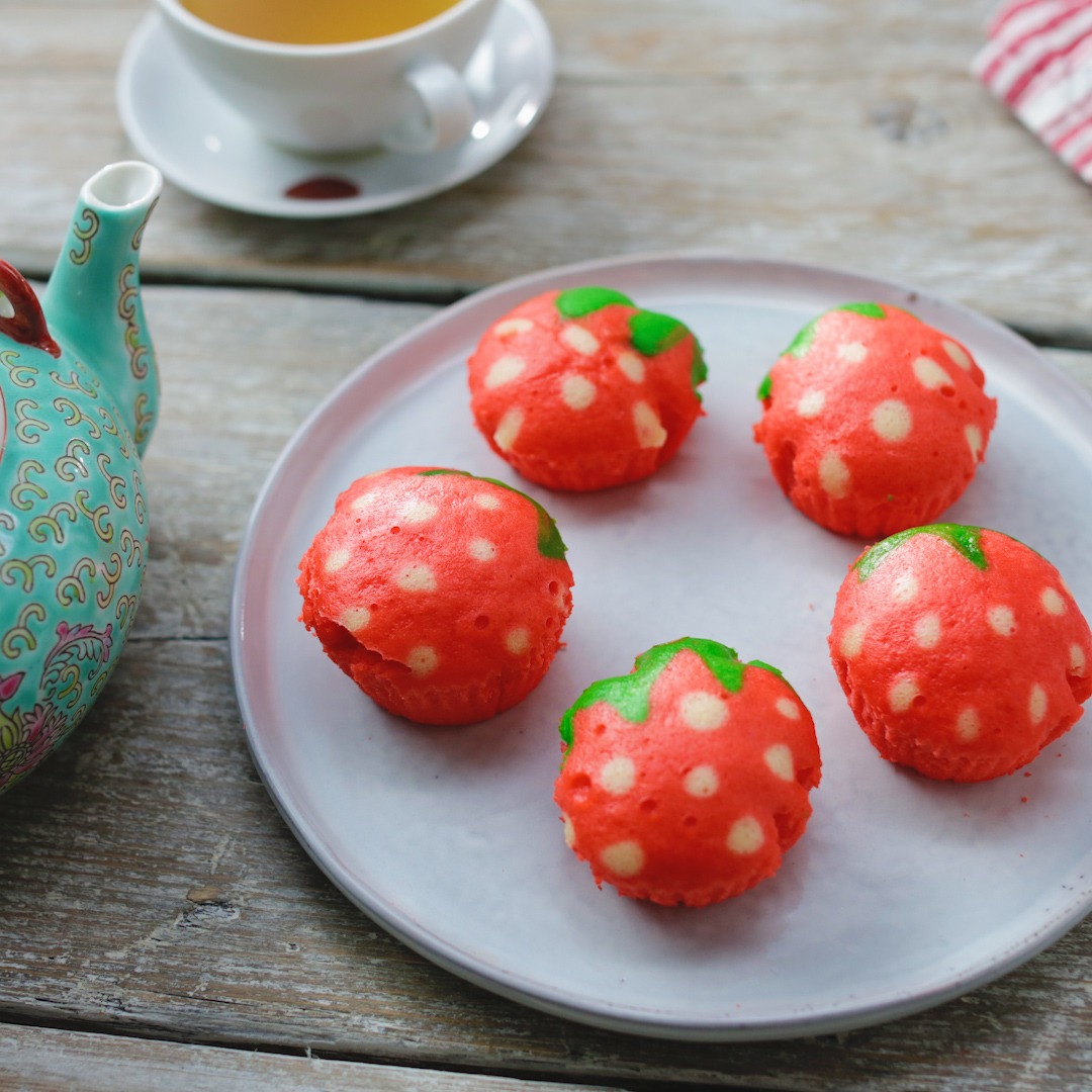 Strawberry Steamed Cupcakes | Tastemade