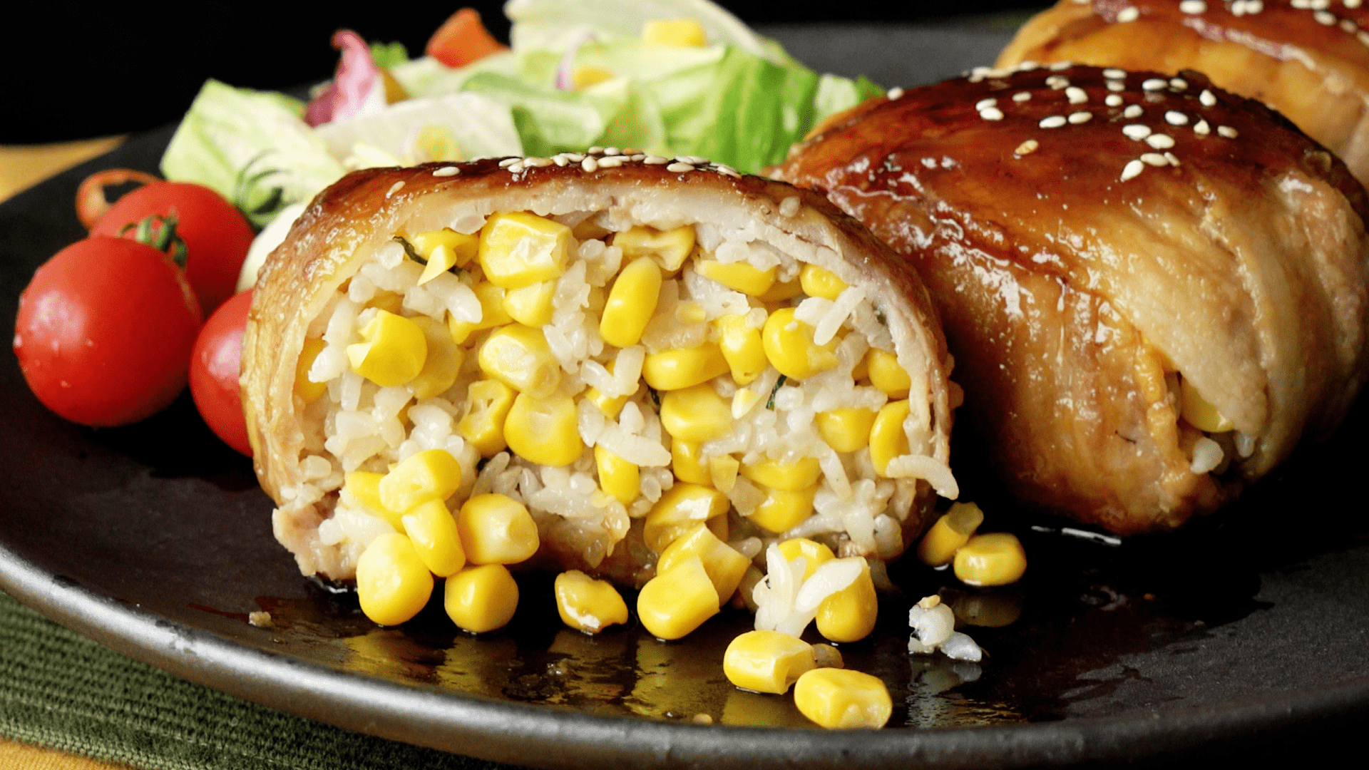 Teriyaki Pork Wrapped Rice Balls | Tastemade