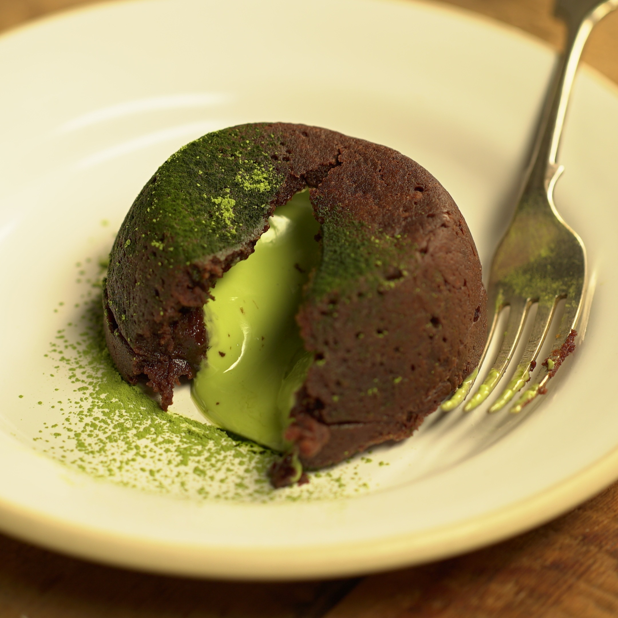 Chocolate Matcha Lava Cake | Tastemade