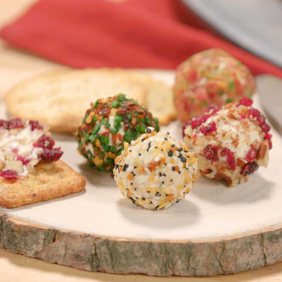 Festive Mini Cheese Balls | Tastemade