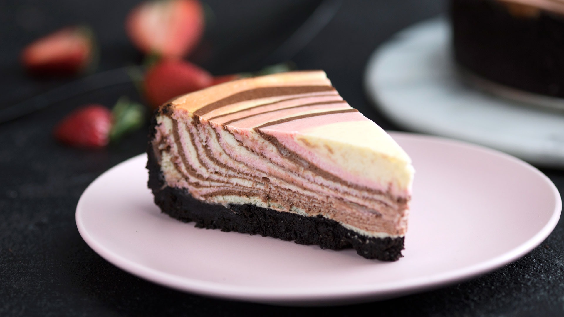 Zebra Neapolitan Cheesecake | Tastemade
