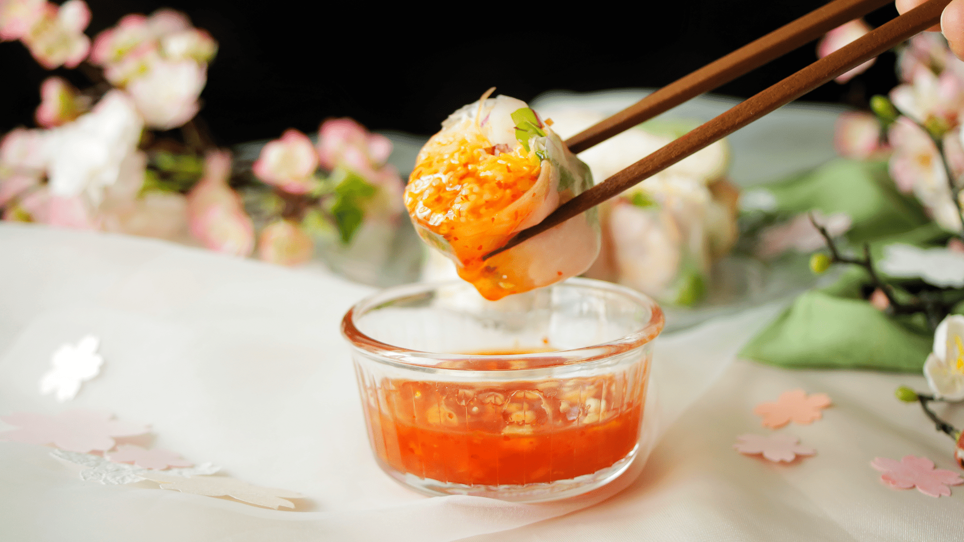 Spring Rolls with Sakura Petals | Tastemade