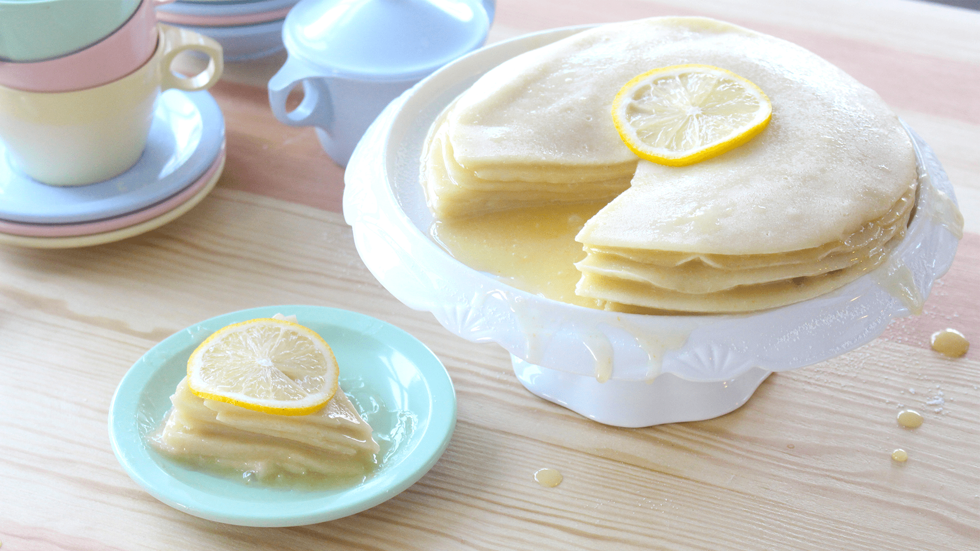 Vegan Lemon Crepe Cake | Tastemade