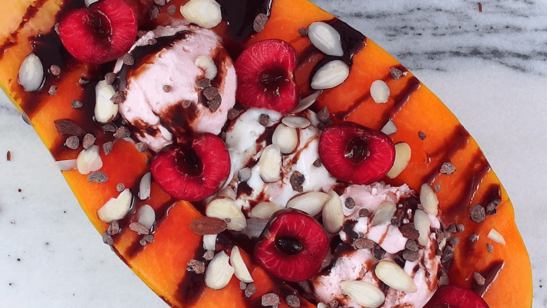 Sundae Papaya Boat | Tastemade