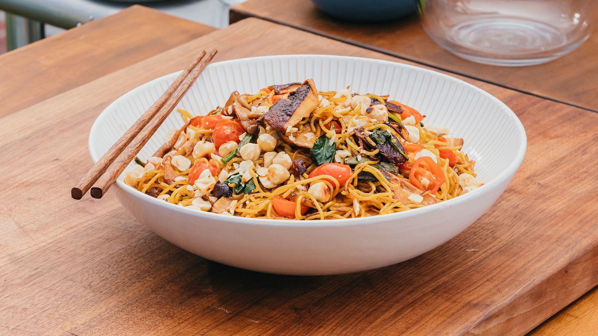 Mushroom Noodles with Hot and Sour Vinaigrette & Toasted Hazelnuts ...