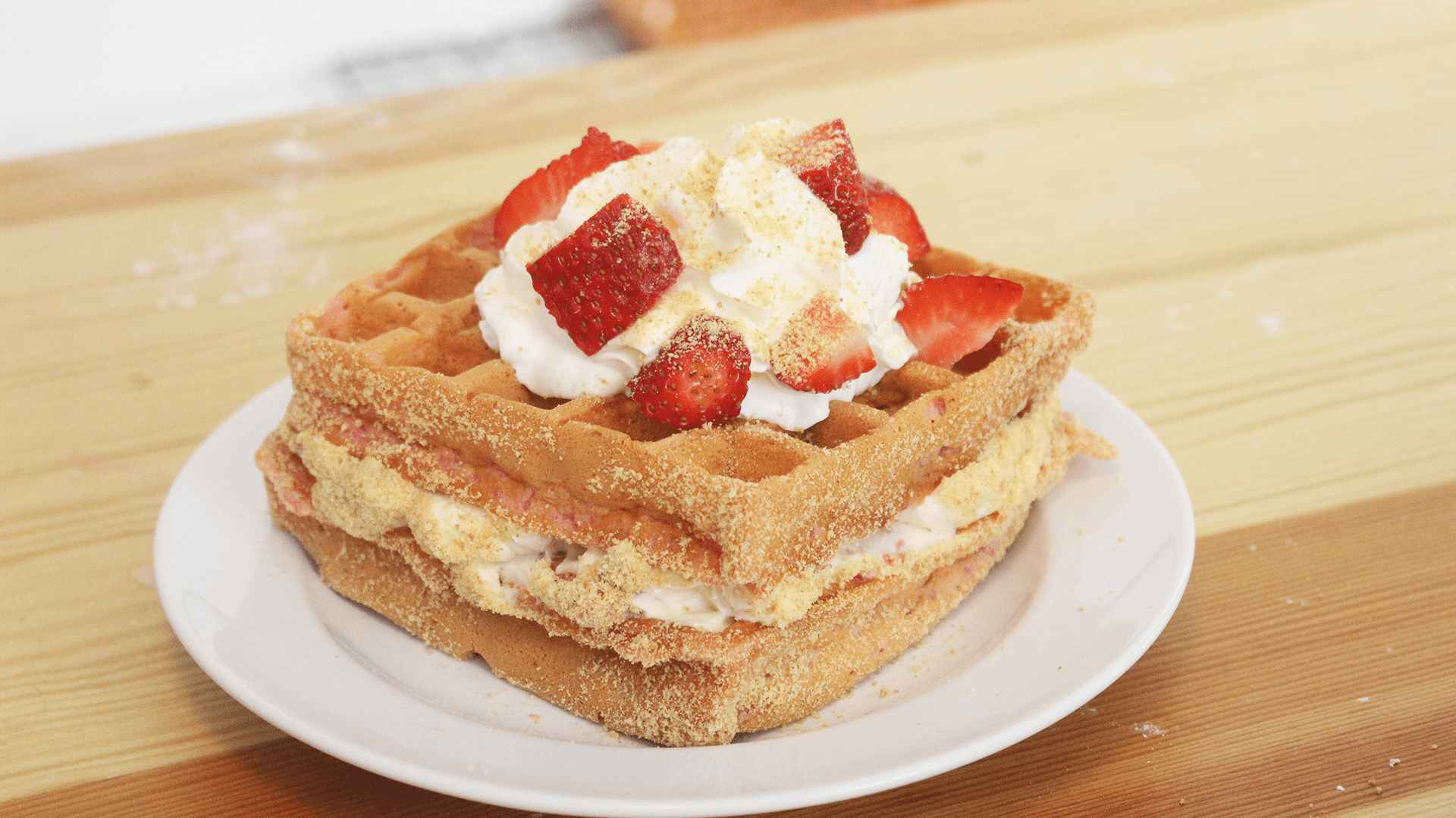 Strawberry Cheesecake Waffles | Tastemade