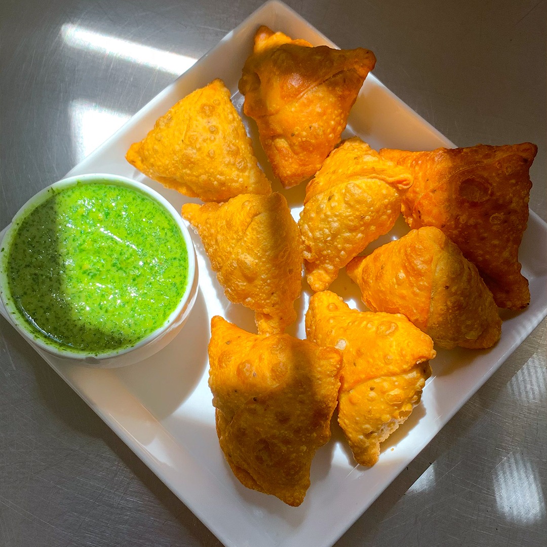 Pea and Potato Samosas with Coriander Chutney | Tastemade