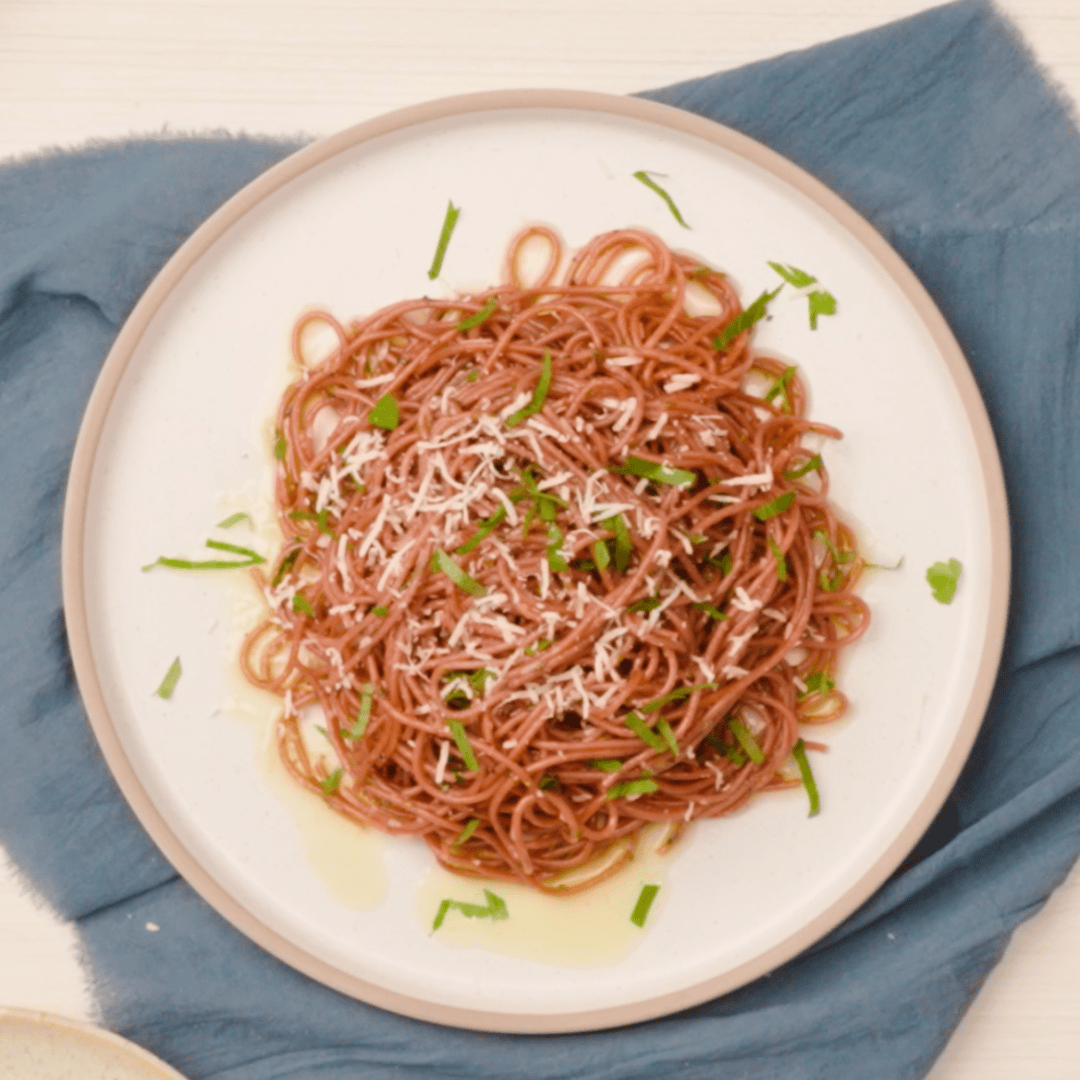 Red Wine Spaghetti with Herbs | Tastemade