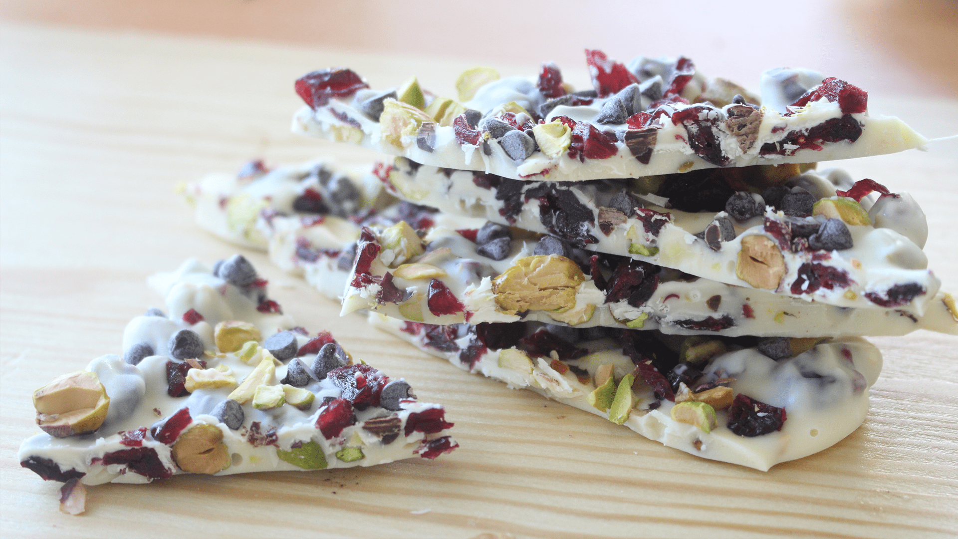 Cranberry Pistachio White Chocolate Bark | Tastemade