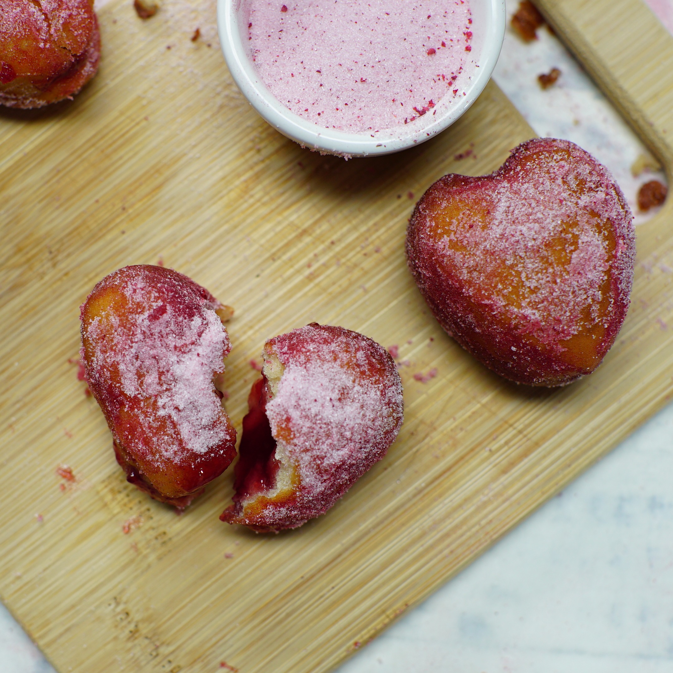 Mini Broken Heart Doughnuts | Tastemade