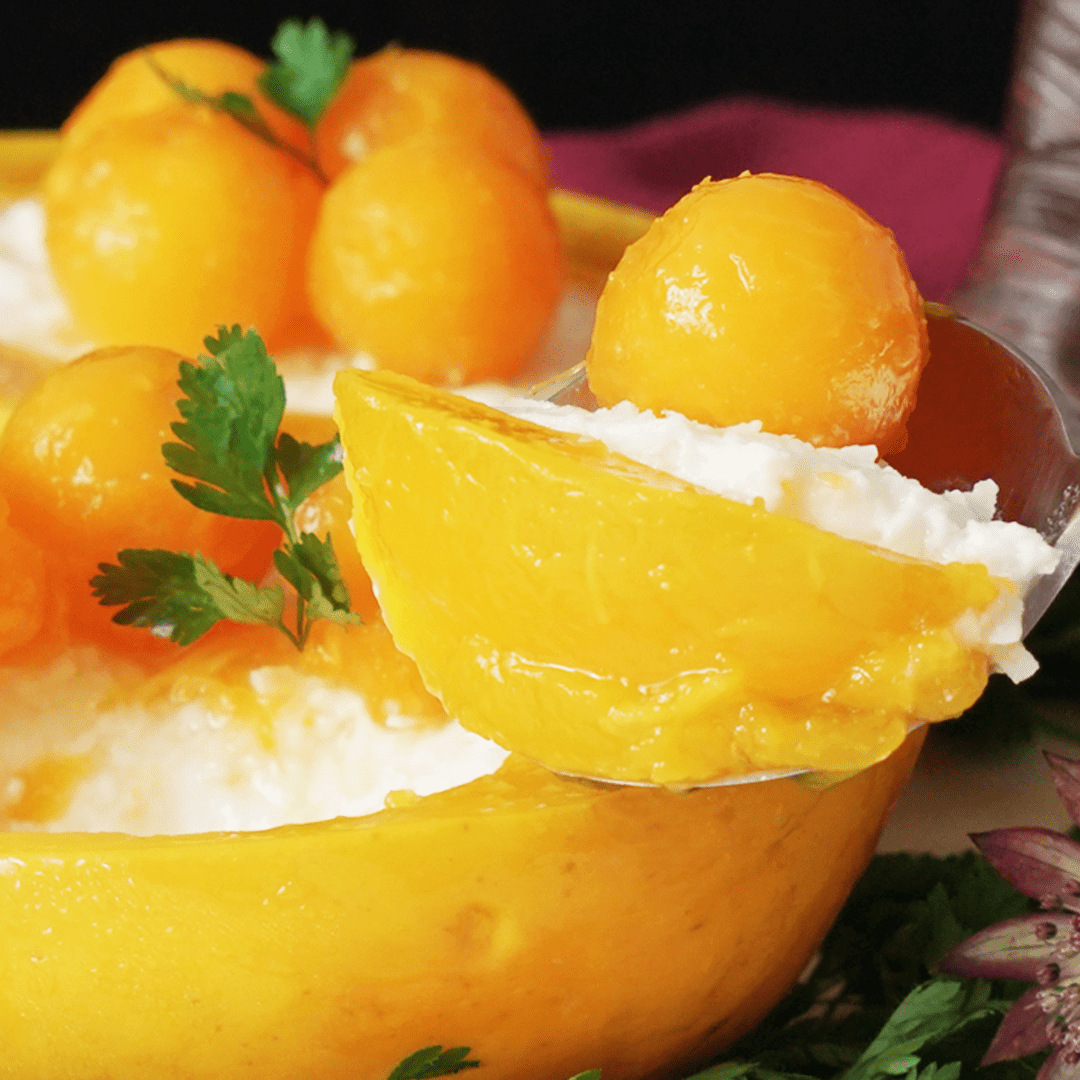 Steamed Papaya Milk Pudding | Tastemade