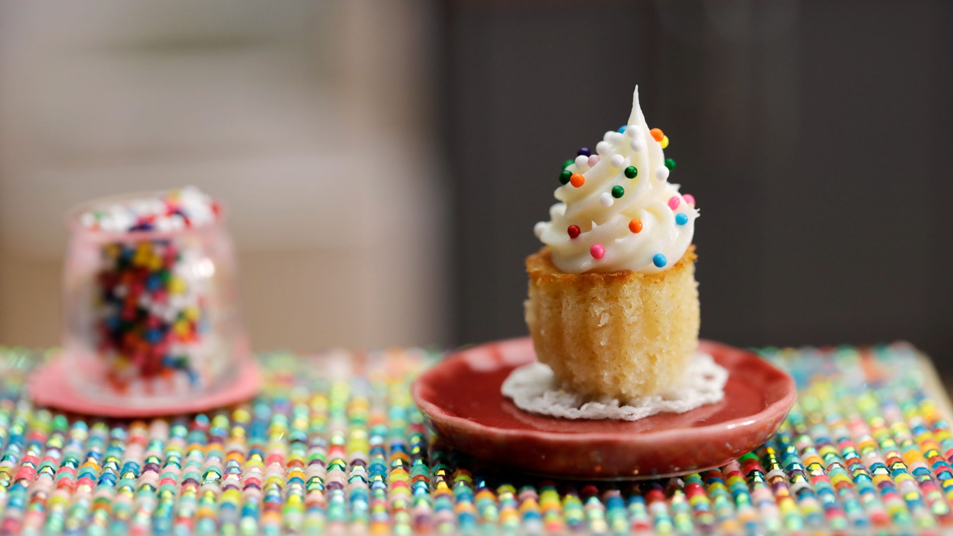 Tiny Confetti Cupcake | Tastemade