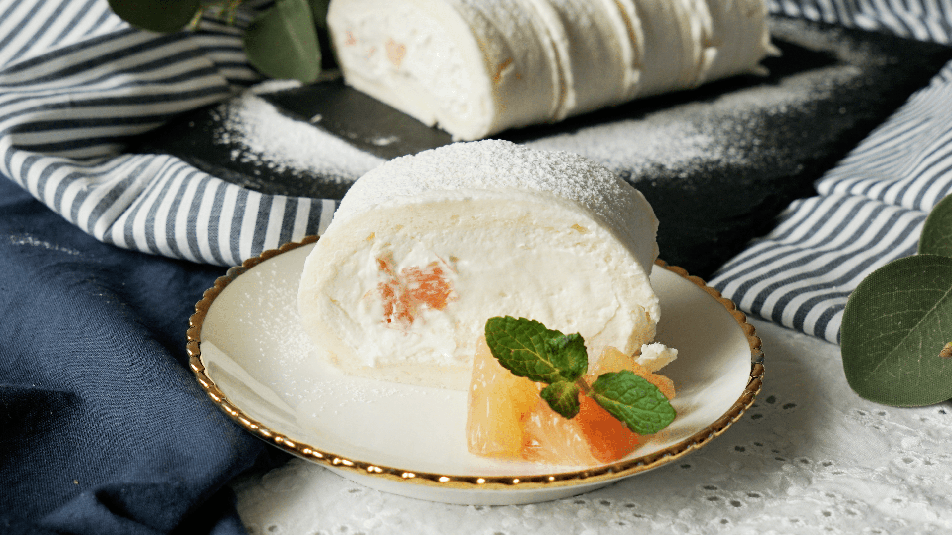 White Grapefruit Roll Cake | Tastemade