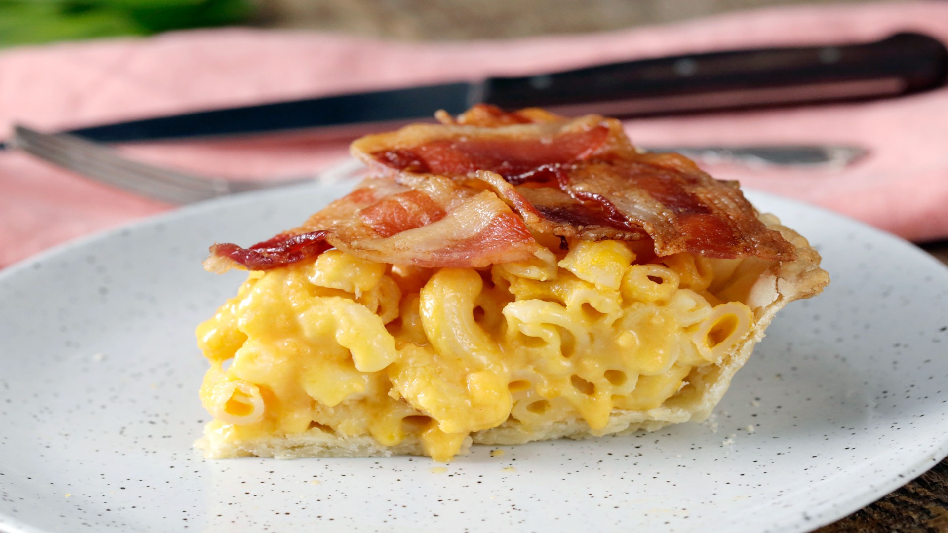 Mac & Cheese Pie With Bacon Weave | Tastemade