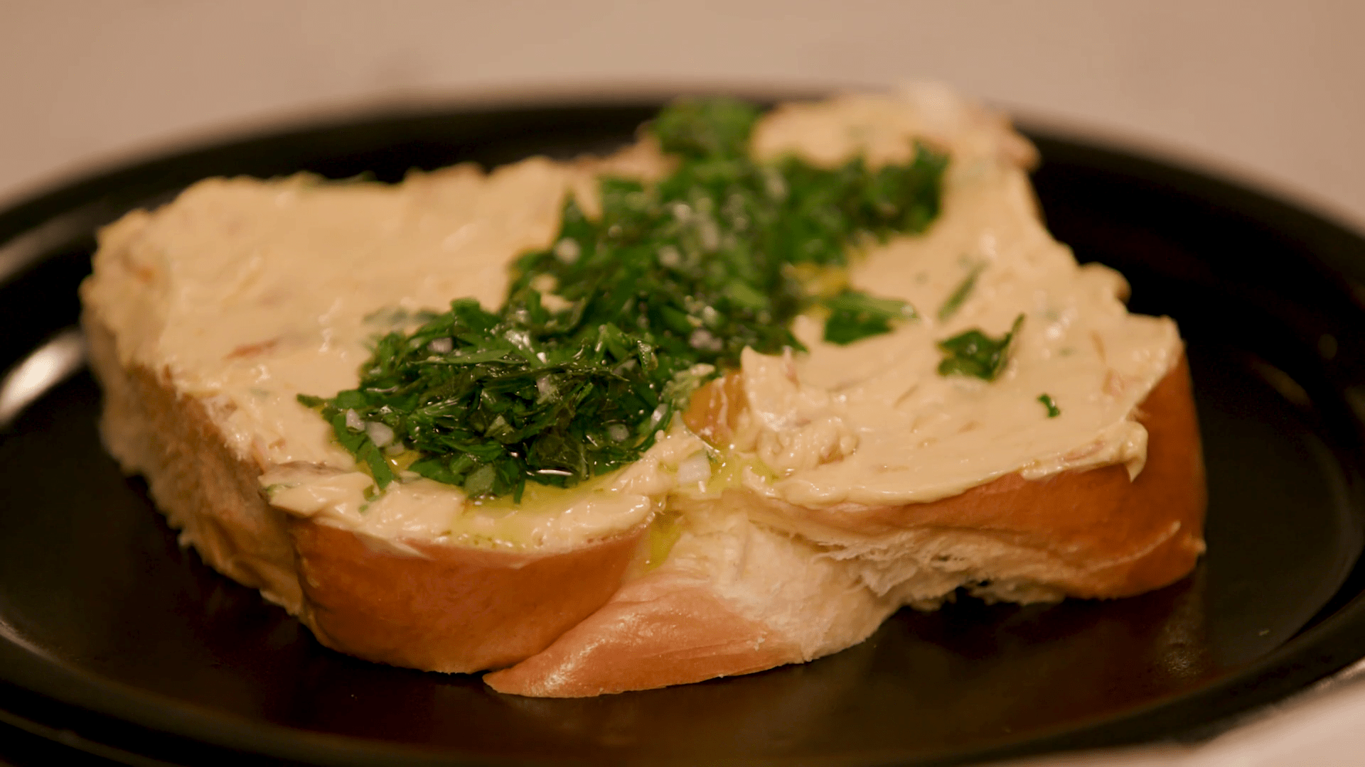 Toasted Brioche, Uni Butter, and Shisho Leaf Salsa Verde | Tastemade