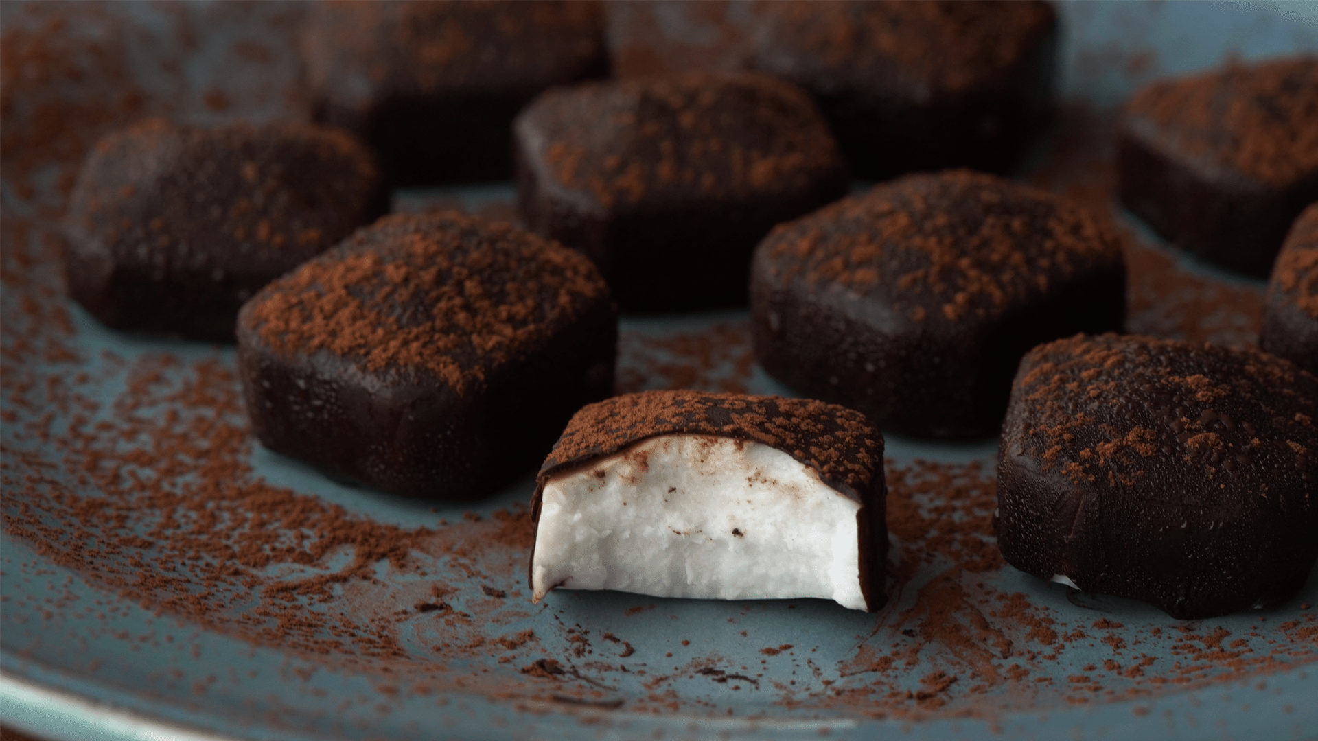 Dark Chocolate Coconut Jellies | Tastemade
