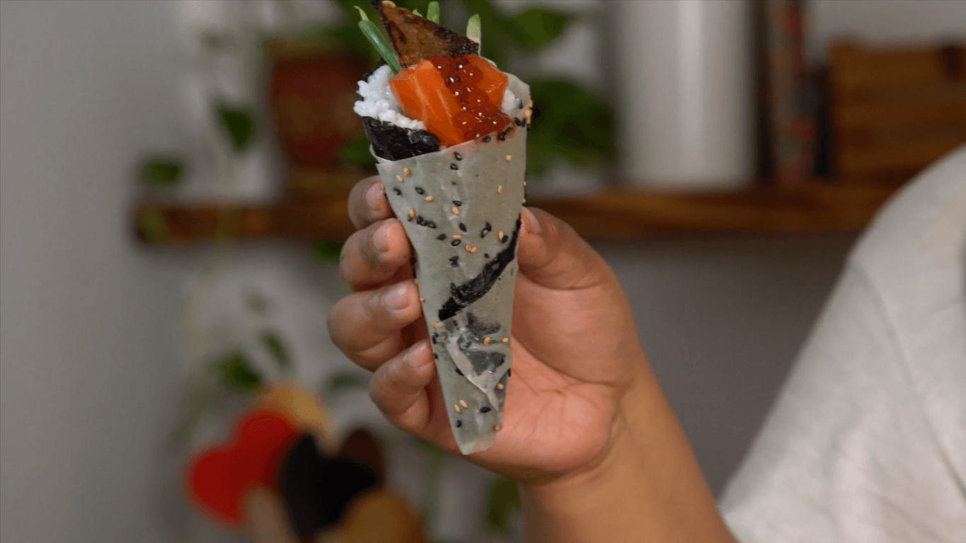 Salmon Tsunami Sushi Cone | Tastemade