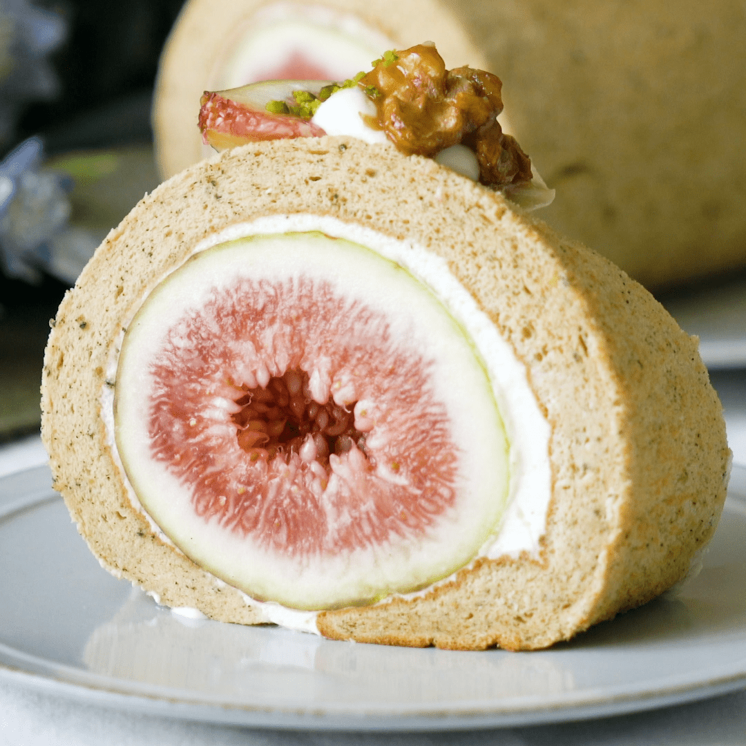 Milk Tea Fig Roll Cake! | Tastemade