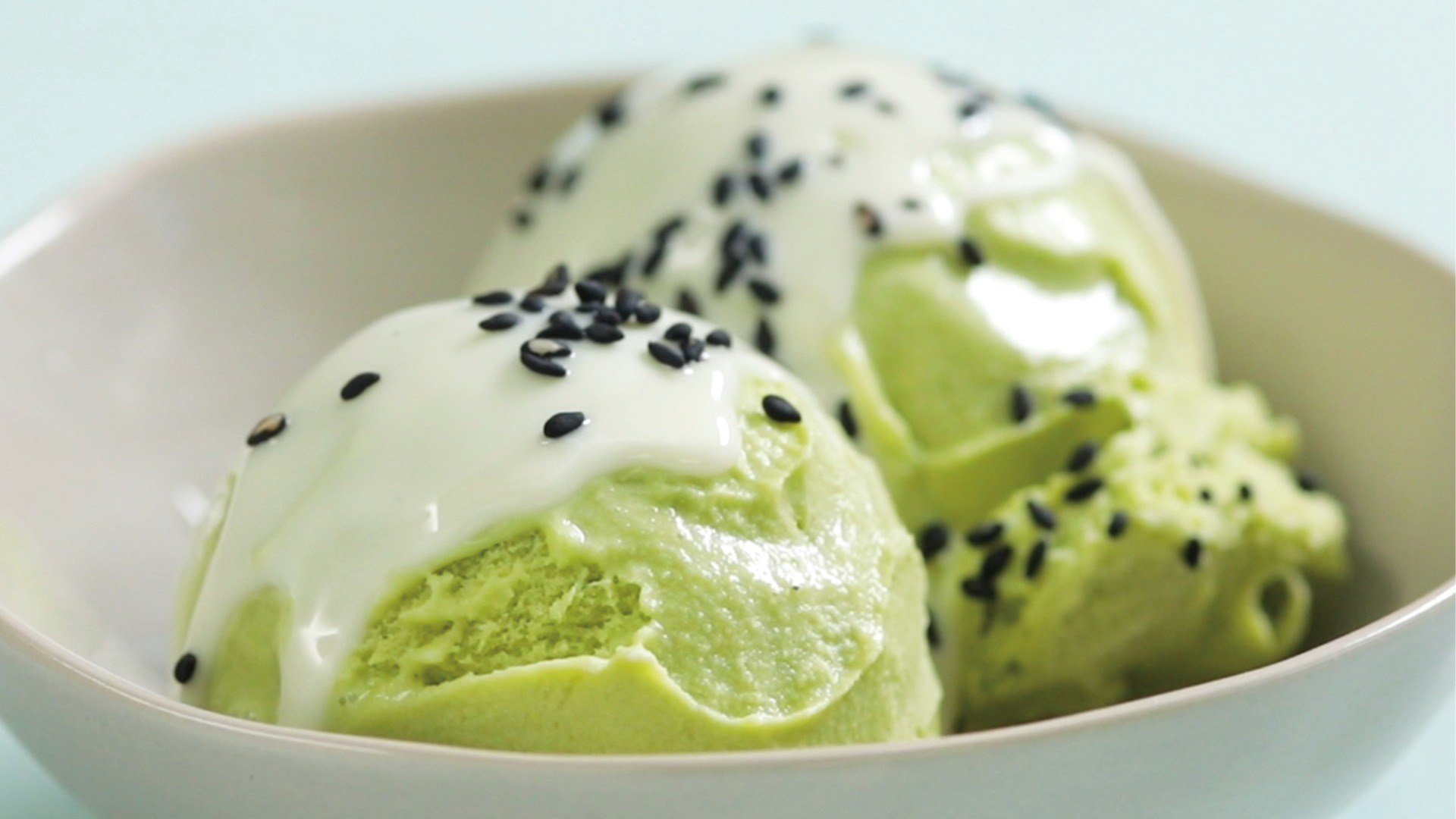 Green Tea Ice Cream With White Chocolate Magic Shell | Tastemade