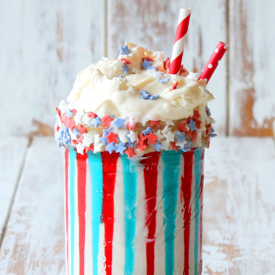 Red & Blue 4th of July Milkshake | Tastemade
