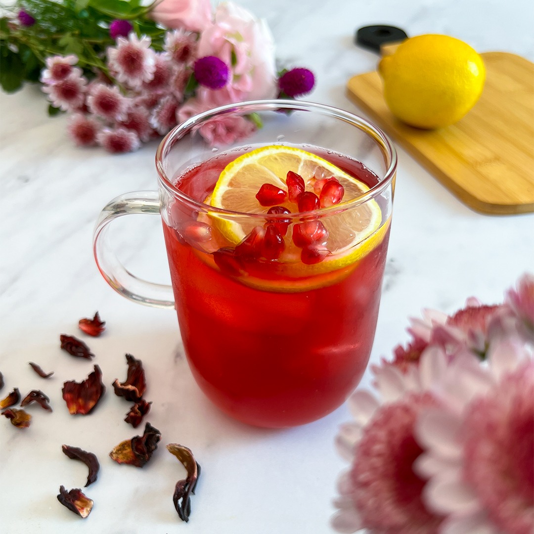Pomegranate Hibiscus Iced Tea | Tastemade