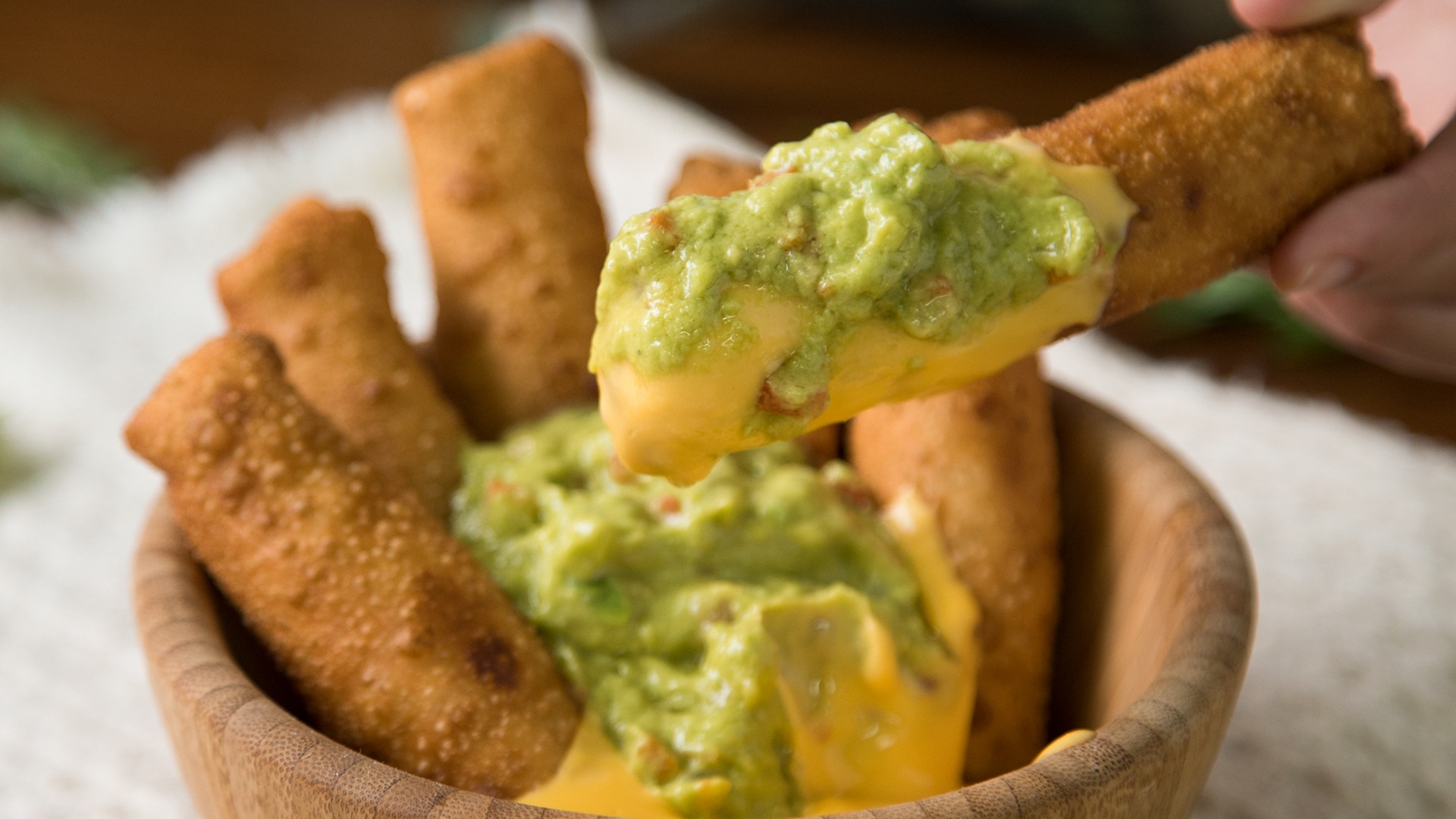 Fried Chicken Tacos With Guacamole and Cheddar | Tastemade