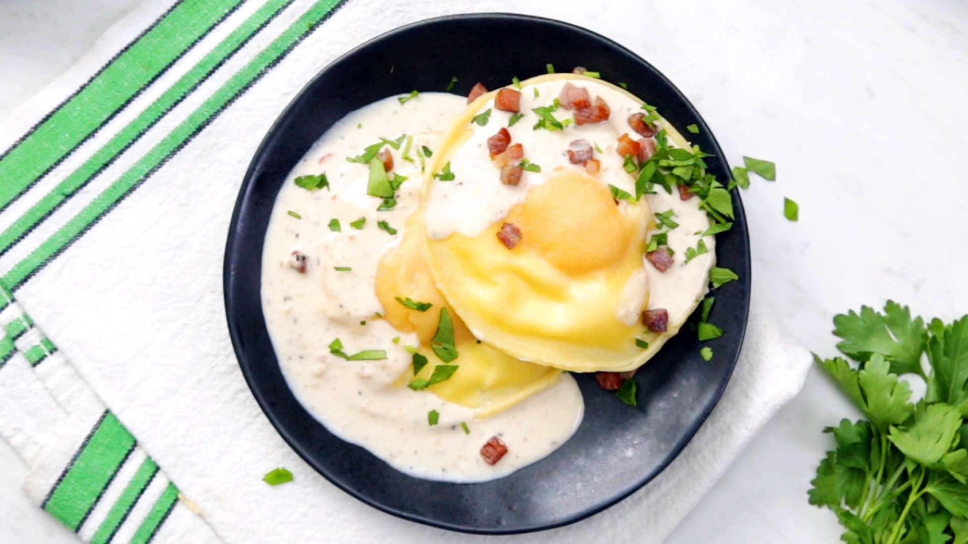 Giant Carbonara Ravioli | Tastemade