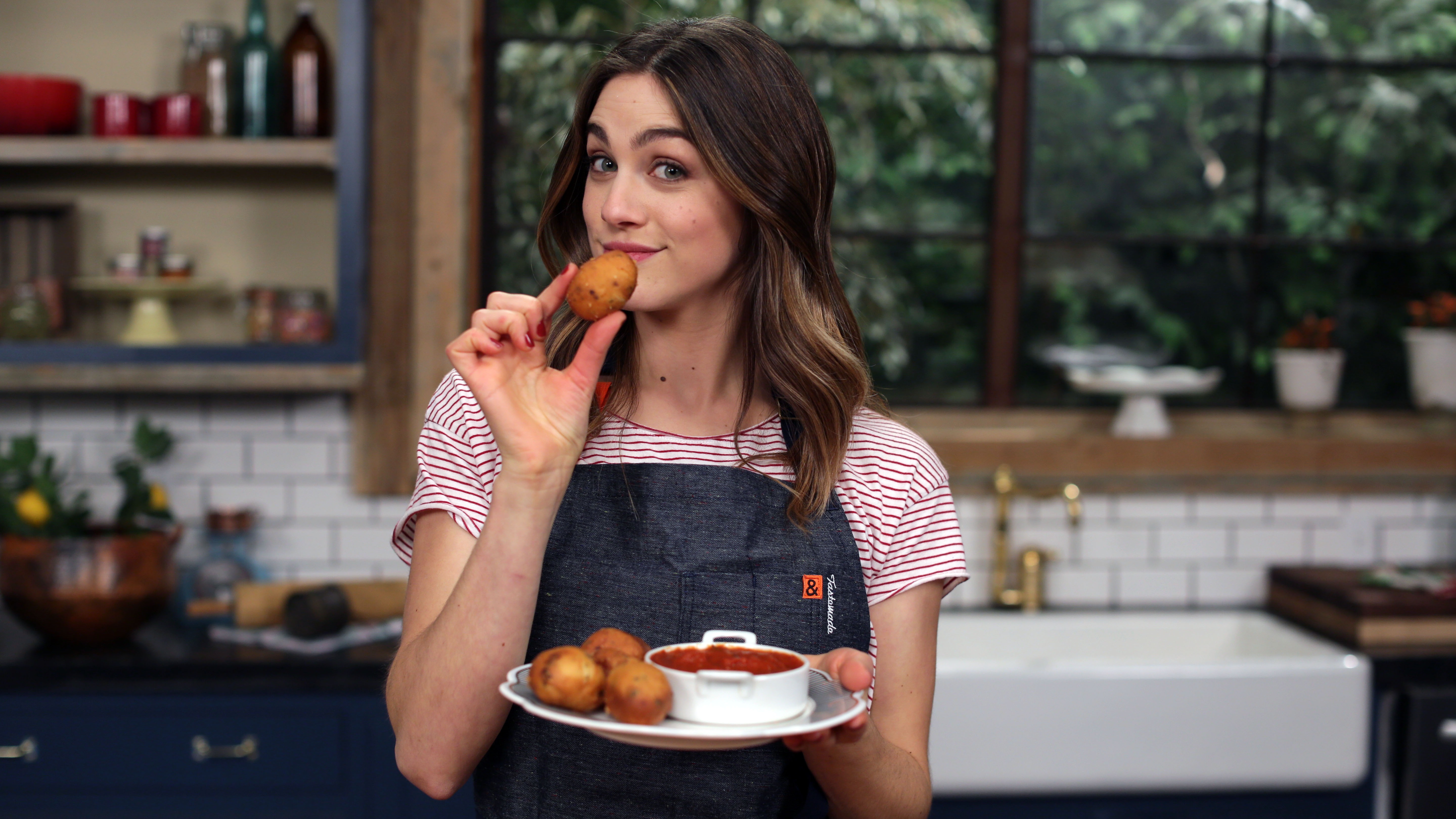 Sun-Dried Tomato-Basil Doughnuts With Cheese Filling | Tastemade