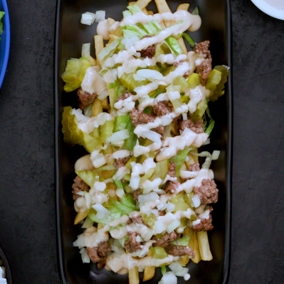 Classic Burger Loaded Fries | Tastemade