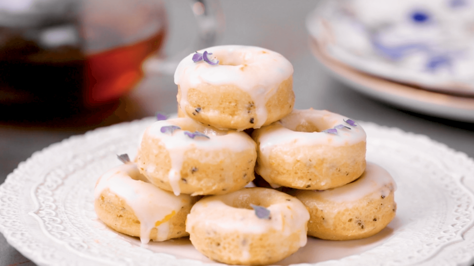 Mini Earl Grey and Lavender Donuts | Tastemade