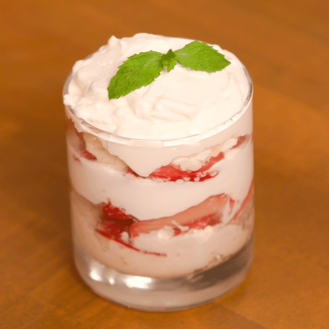 Strawberries and Rose Parfait | Tastemade