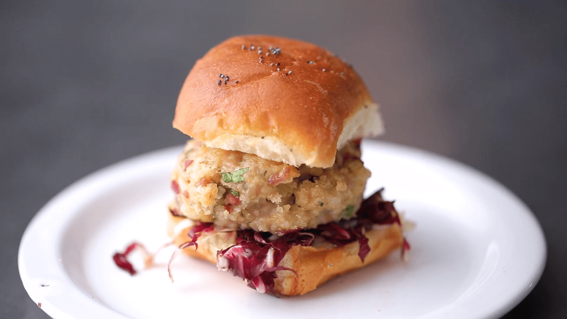 Chicken Burgers with Radicchio Slaw | Tastemade