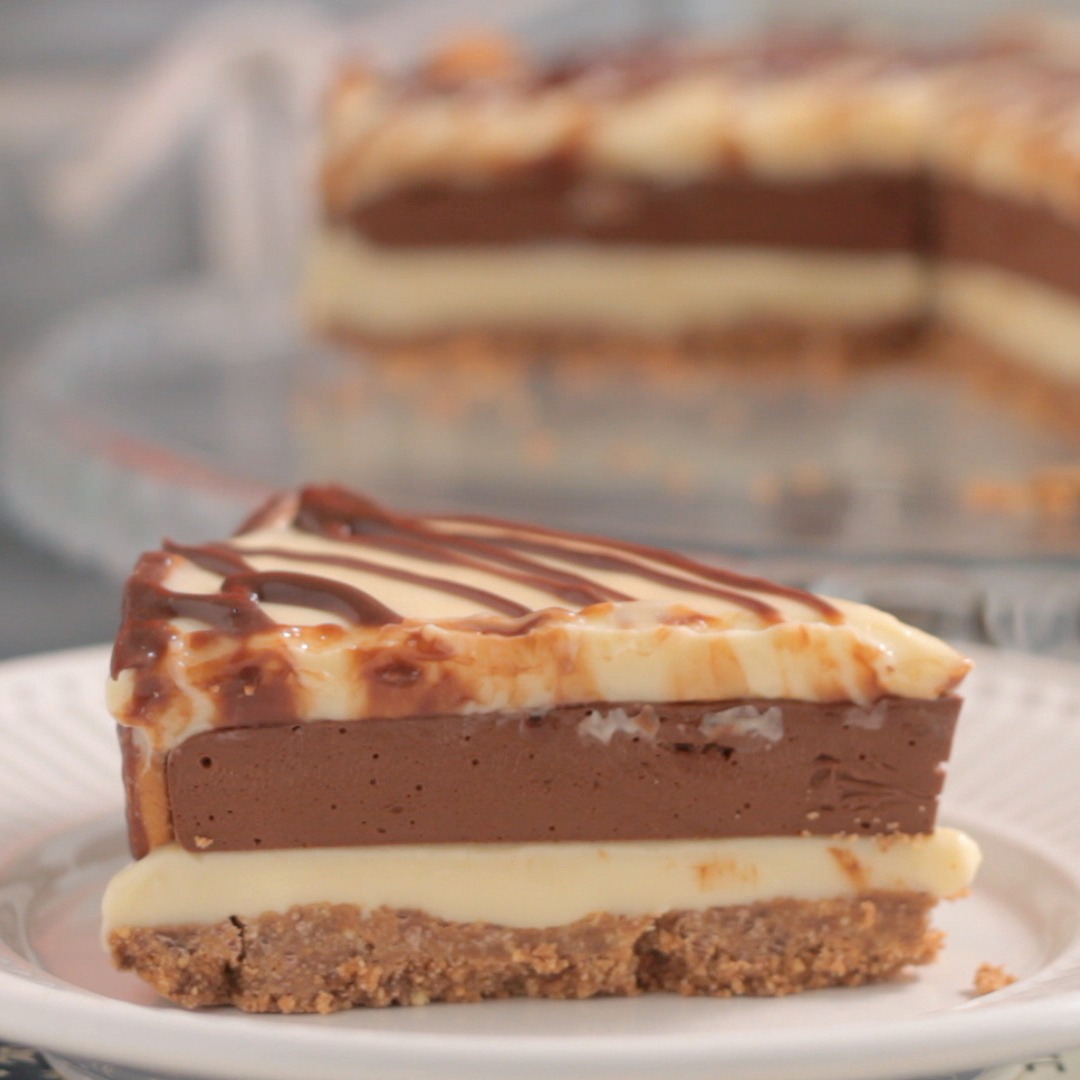 Chocolate Duet Pie | Tastemade