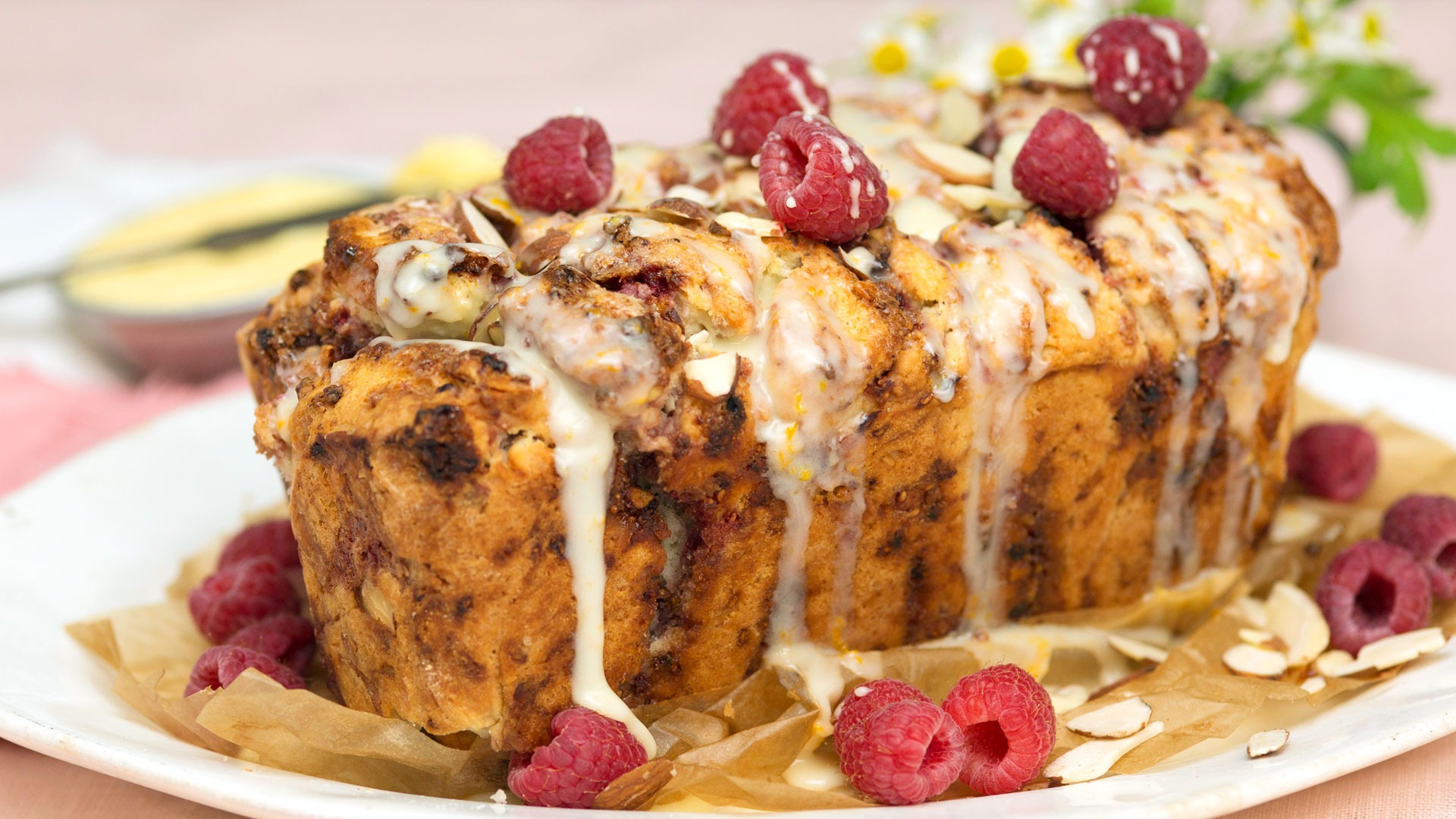 Raspberry Almond Scone Bread | Tastemade