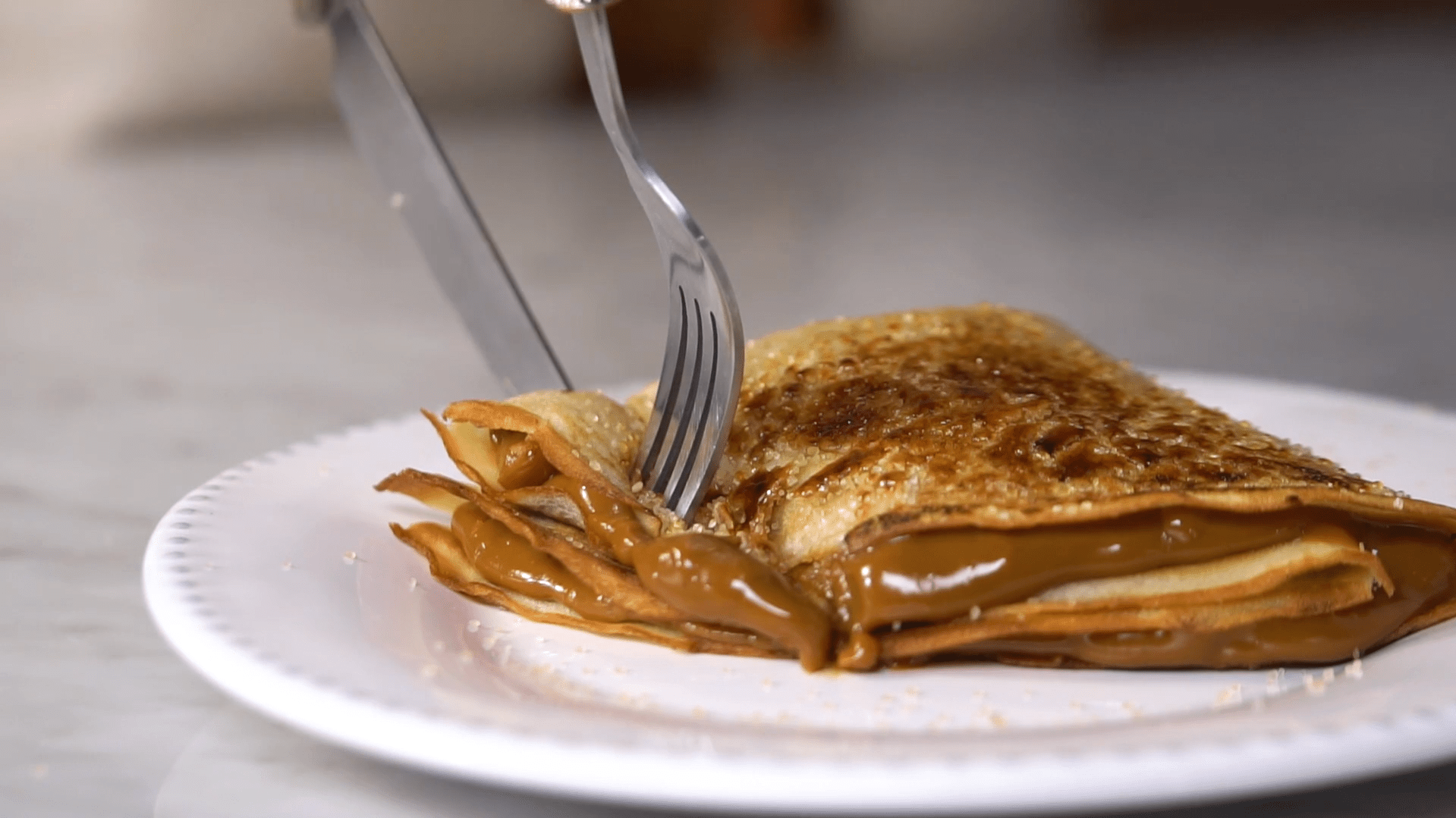 Coconut and Dulce de Leche Crepe | Tastemade