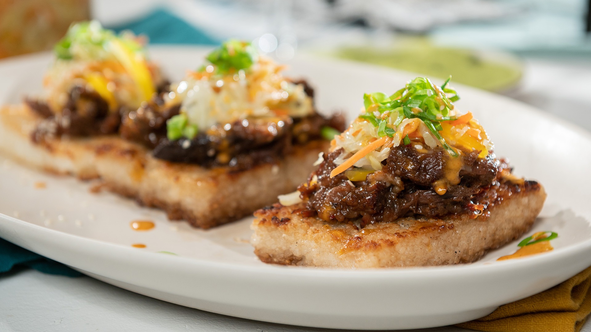 Braised Beef Short Ribs With Crispy Rice Cakes | Tastemade