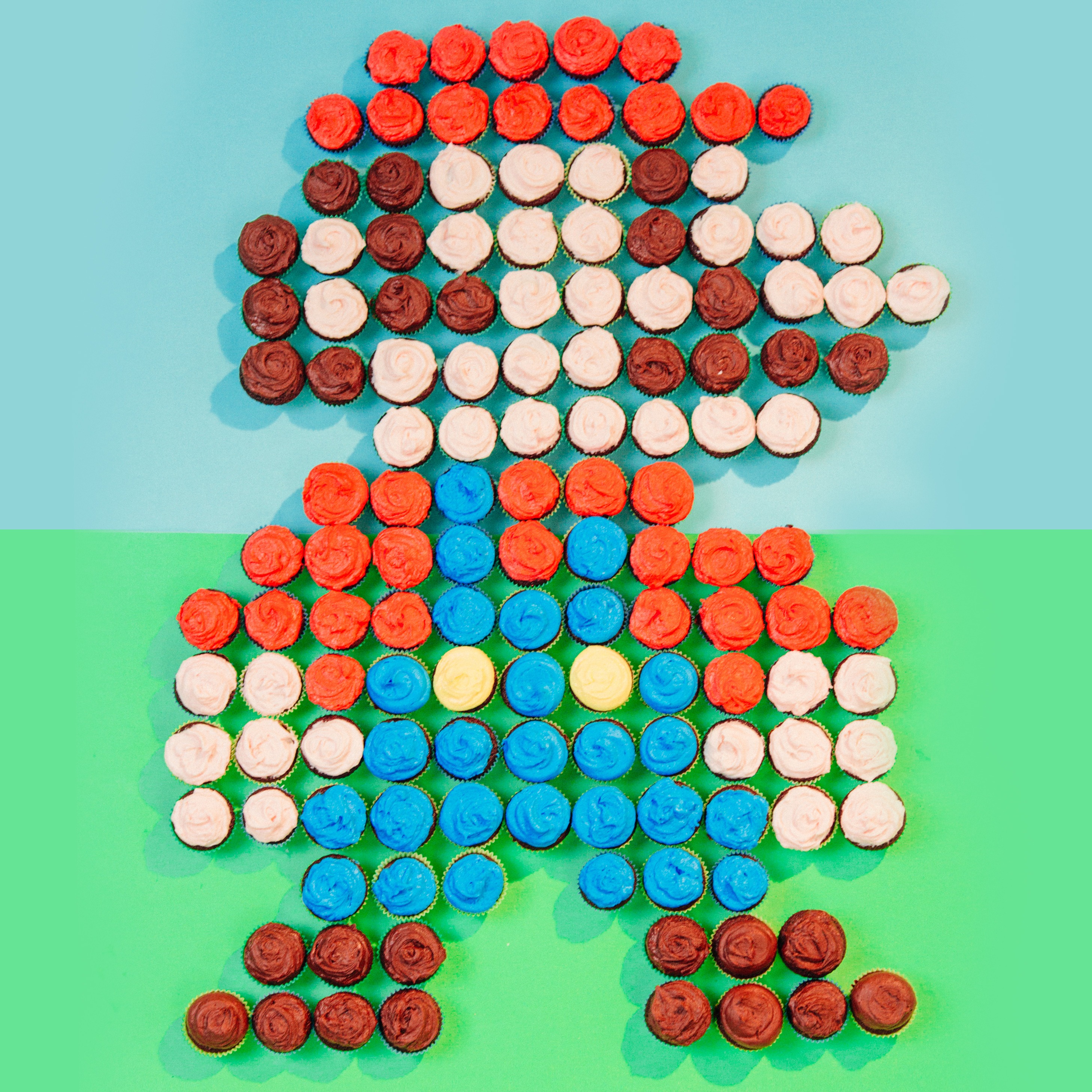 Mario Pull Apart Cupcake Cake | Tastemade