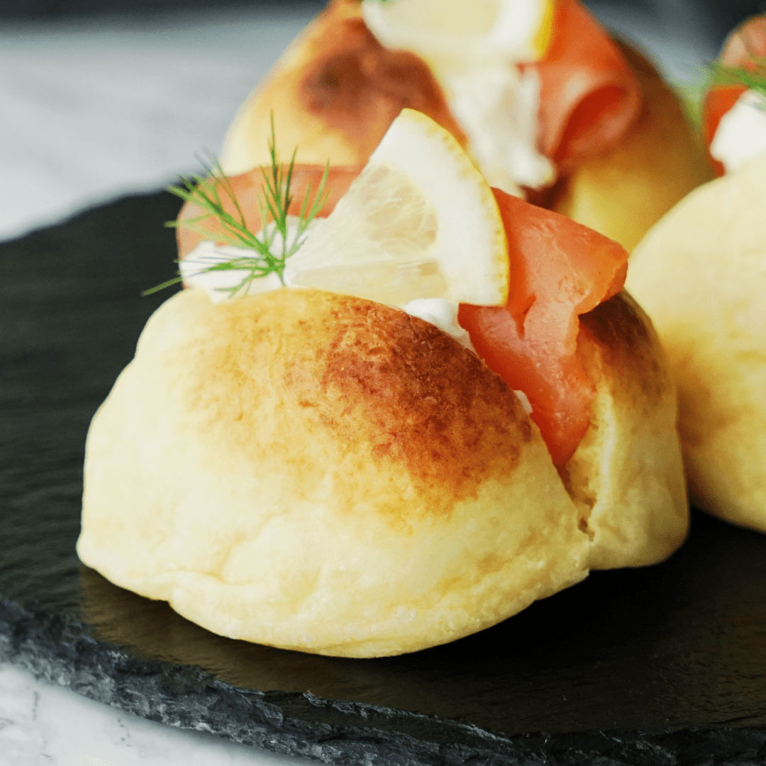 Rice Cakes with Cheese & Salmon | Tastemade