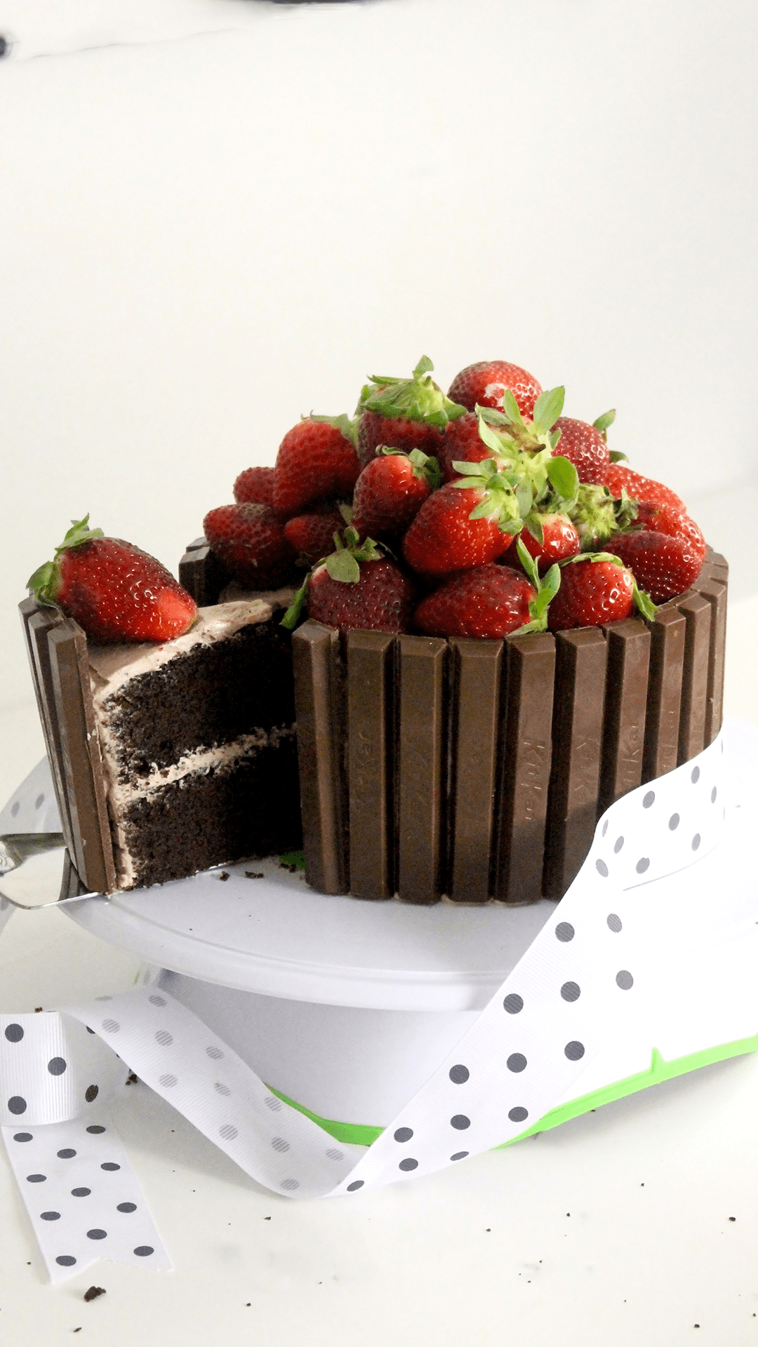 Kitkat Strawberry Chocolate Cake