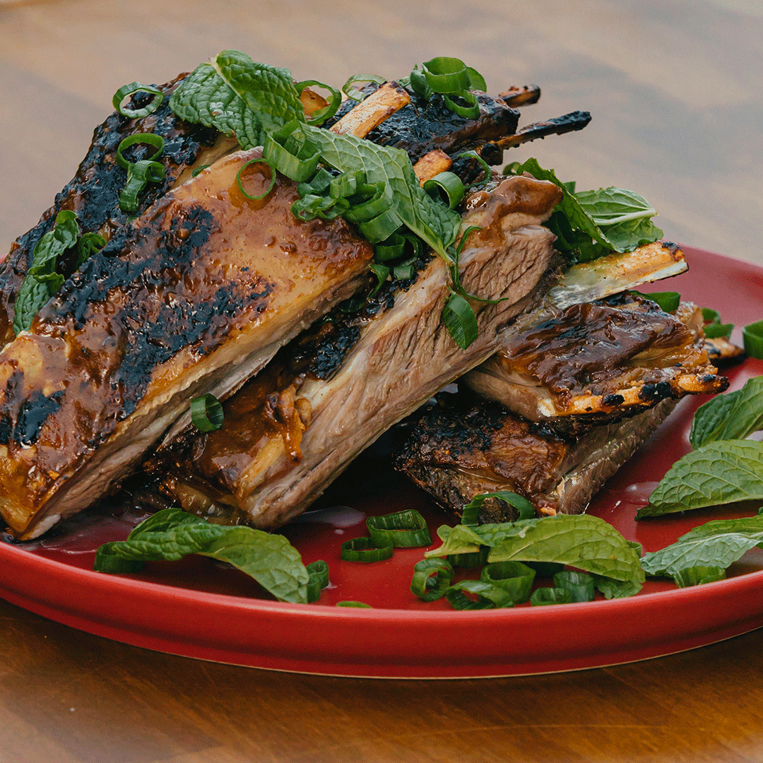 Lamb Ribs with Chinese Mustard BBQ Sauce | Tastemade