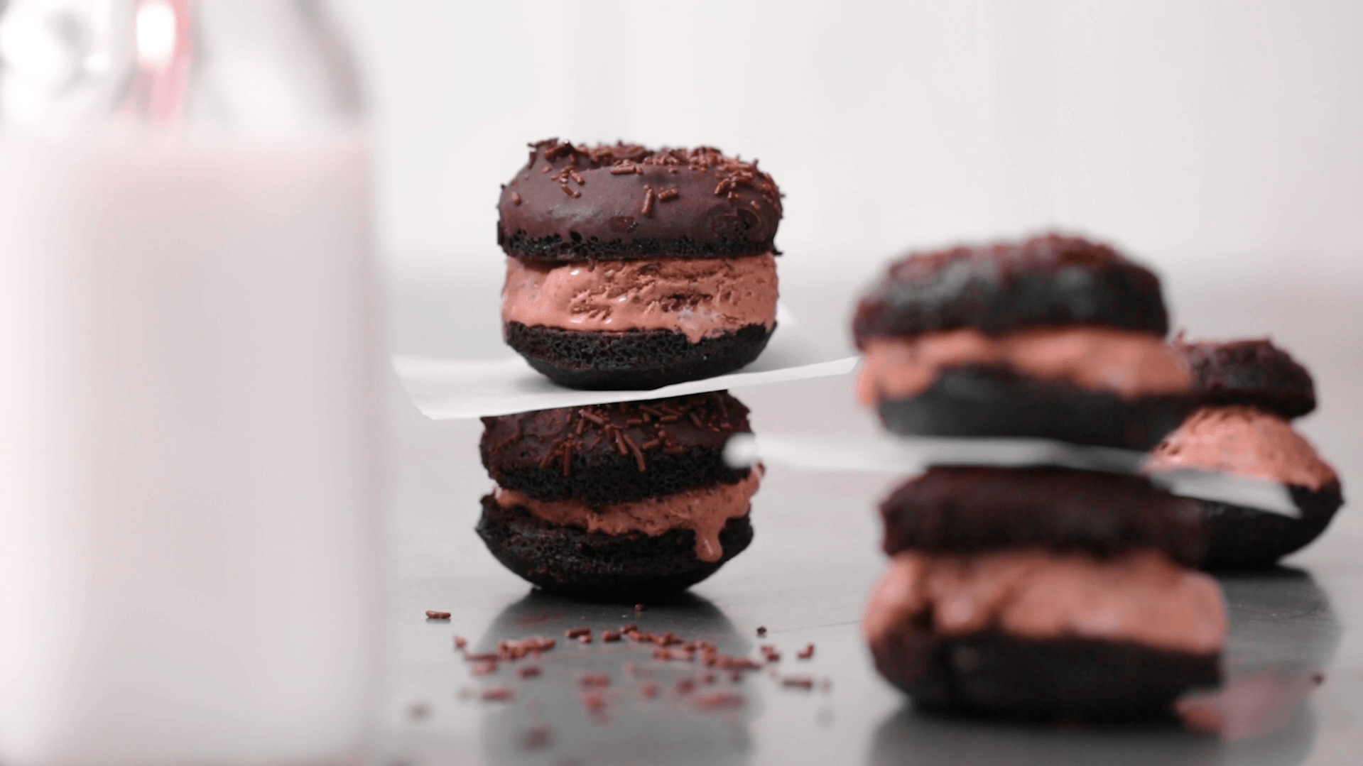 Triple Chocolate Mini Ice Cream Sandwich | Tastemade