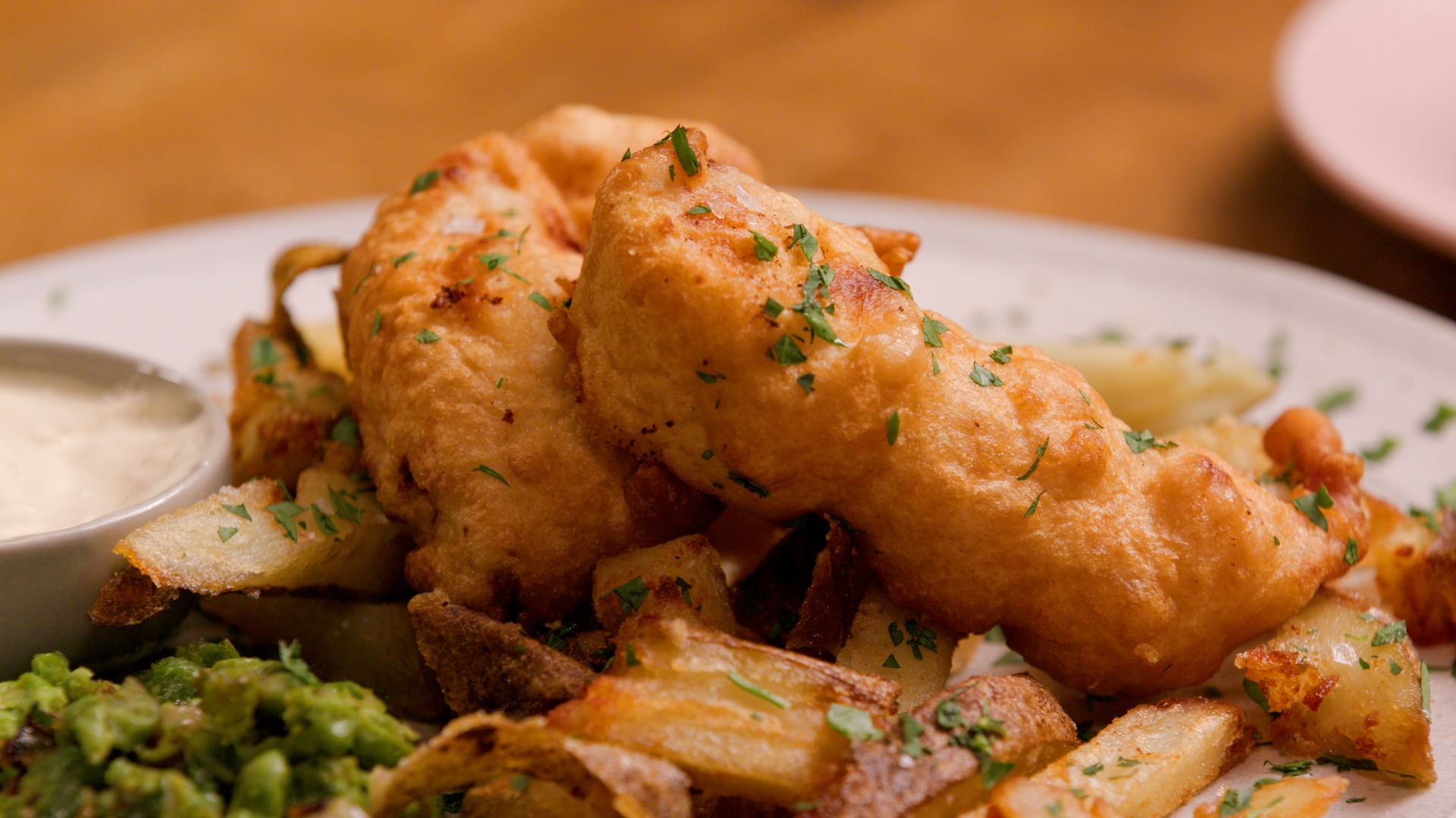 Champagne Battered Atlantic Halibut with Malt Vinegar Aioli & Thrice ...